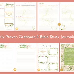 Prayer Journal Printable, Gratitude Journal, Christian Planner, Bible ...