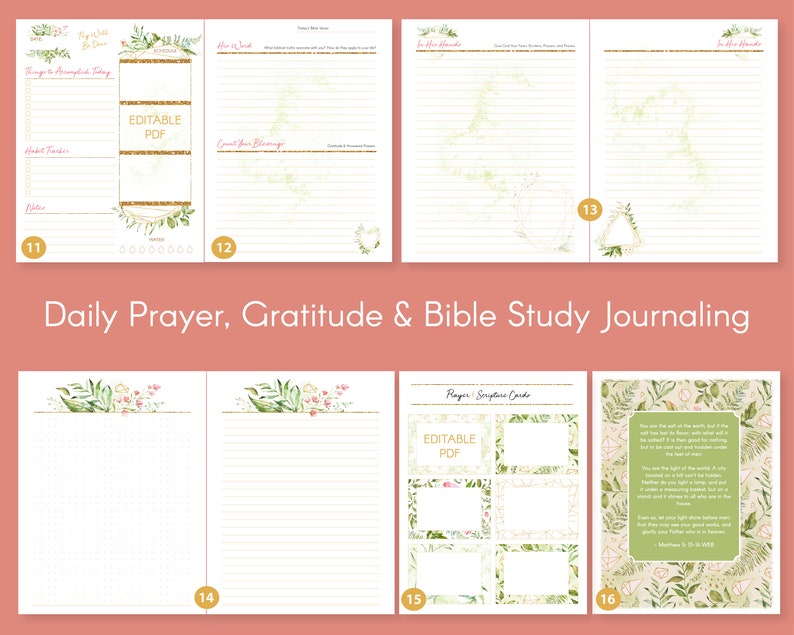 Prayer Journal Printable Gratitude Journal Christian - Etsy