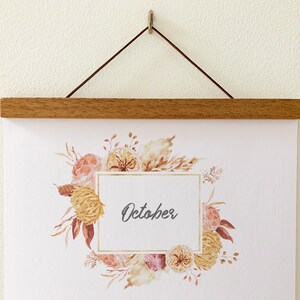 Boho Aesthetic Calendar for Wall, Boho Calendar 2026 2027, Elegant ...