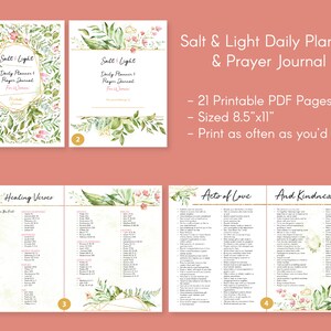 Prayer Journal Printable, Gratitude Journal, Christian Planner, Bible ...