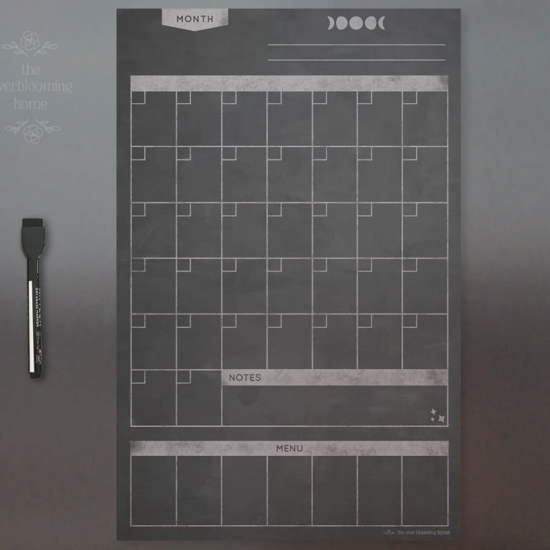 Chalkboard Calendar - Etsy