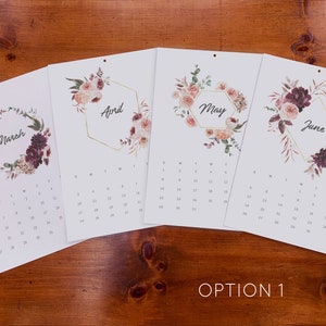 Boho Aesthetic Calendar for Wall, Boho Calendar 2025 2026, Elegant ...