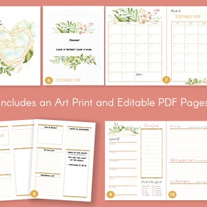 Prayer Journal Printable, Gratitude Journal, Christian Planner, Bible ...