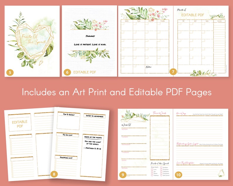 Prayer Journal Printable, Gratitude Journal, Christian Planner, Bible ...