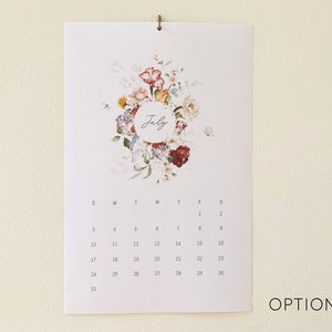 Garden Calender, Vintage Calendar, Retro Calendar, Rustic Calendar 2026 ...