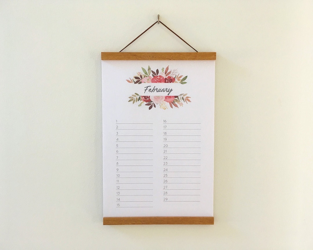 Perpetual Calendar | Perpetual Birthday Wall Calendar 11x17 - Etsy