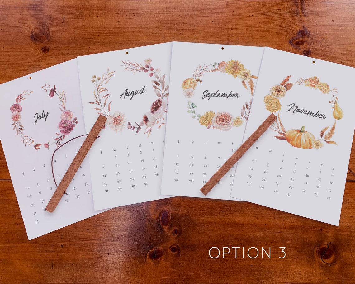 Boho Aesthetic Calendar for Wall Boho Calendar 2022 2023 - Etsy