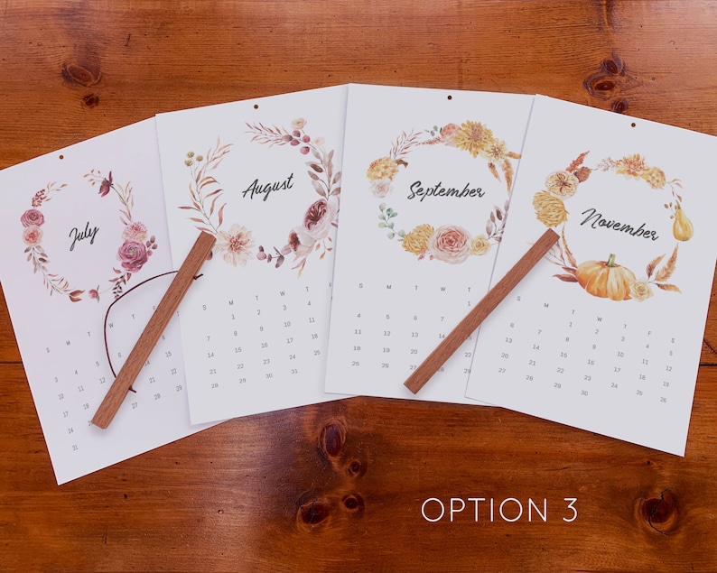 Boho Aesthetic Calendar for Wall Boho Calendar 2022 2023 | Etsy