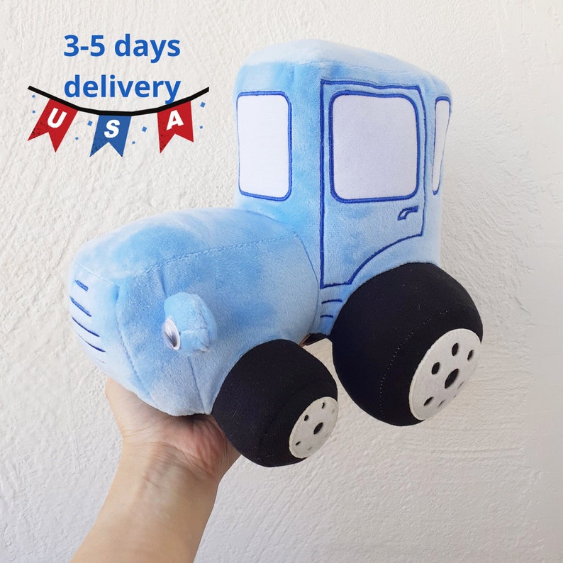 Blue Tractor Plush Soft Toy Soft Tractor Stuffy Kids Plush - Etsy