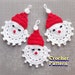 Santa Claus Garland Crochet Pattern, Santa Crochet Aplique Christmas ...