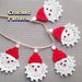 Santa Claus Garland Crochet Pattern, Santa Crochet Aplique Christmas ...