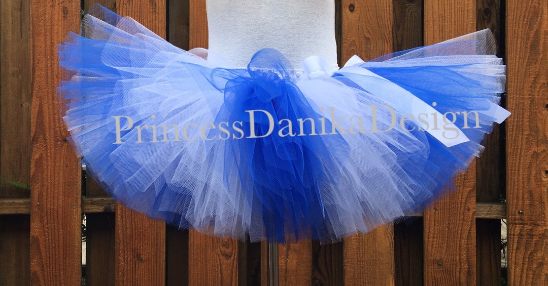 Royal Blue and White Tutu, Sports Team Tutu, Hanukkah Tutu, Holiday ...