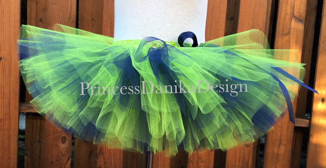 Blue and Green Tulle Tutu: Sports Team Costume, Festival Carnival Skirt ...