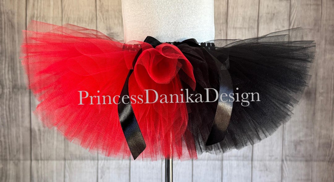 Red & Black Tulle Tutu: Gothic, Cosplay, Halloween Costume - Etsy