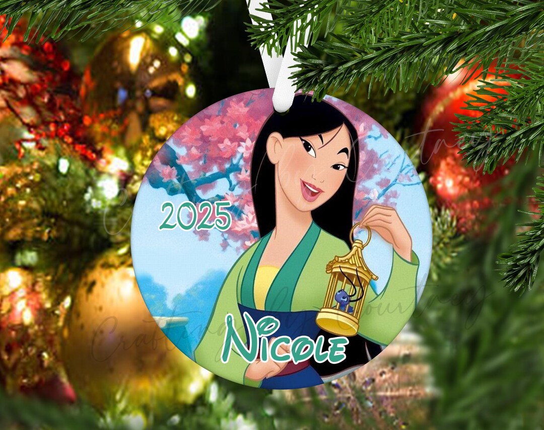 2025 Personalized Mulan Themed Christmas Ornament: Custom Name & Year ...