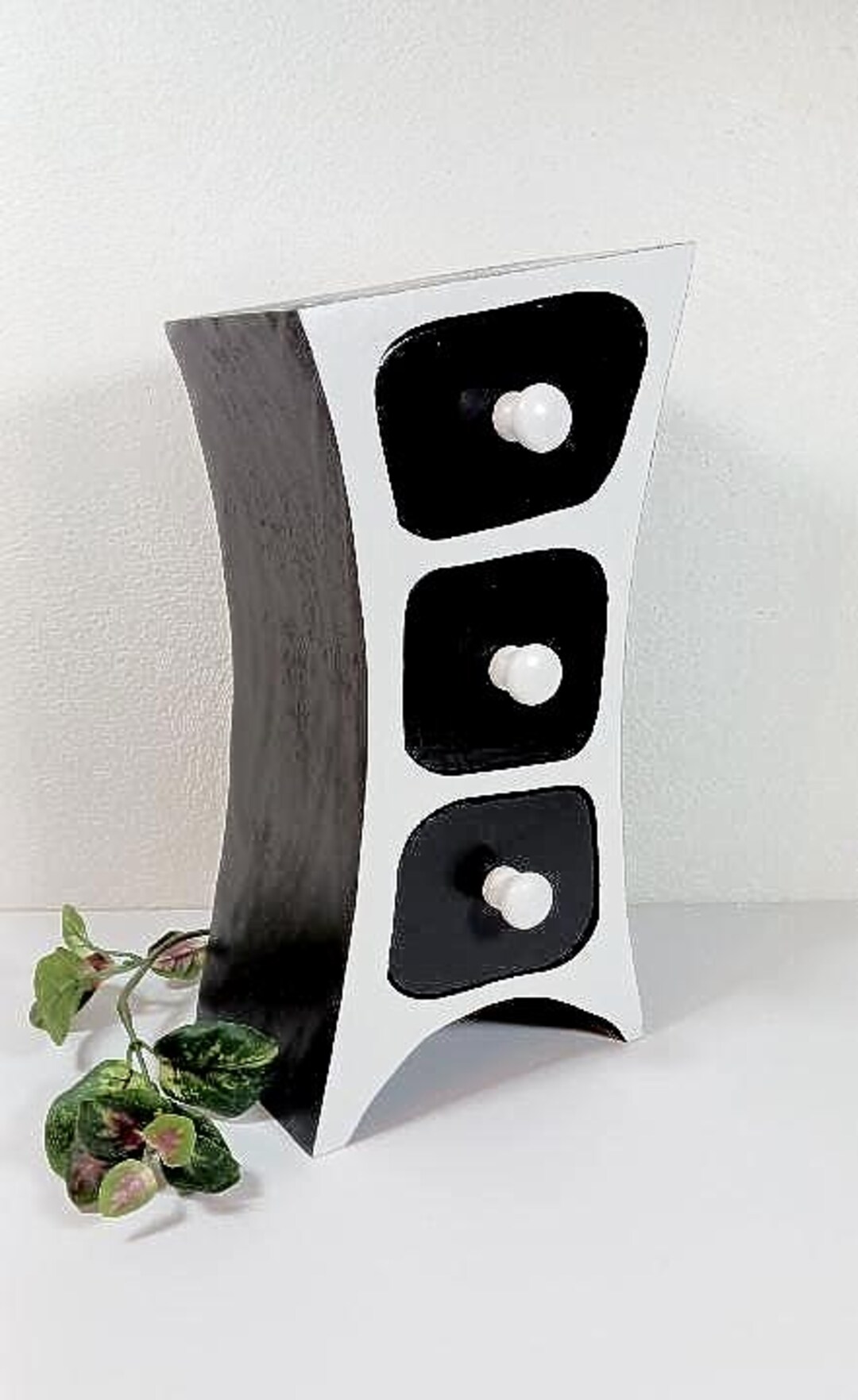 Hand-painted Whimsical Trinket Box | Black and White Jewelry Storage - Etsy