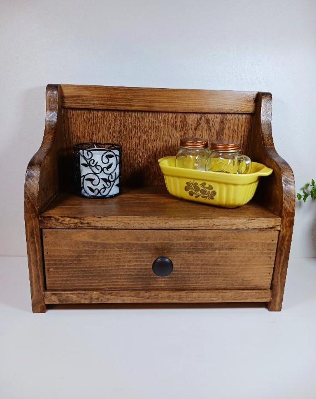 Charming Mini Hutch With Drawer & Spacious Side Walls for Books ...