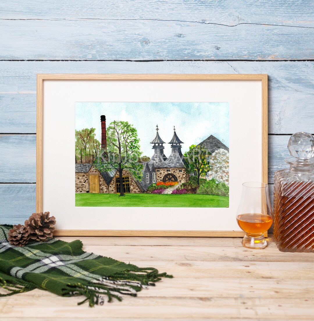 Strathisla Distillery Watercolour Print Scottish Distillery Artwork ...