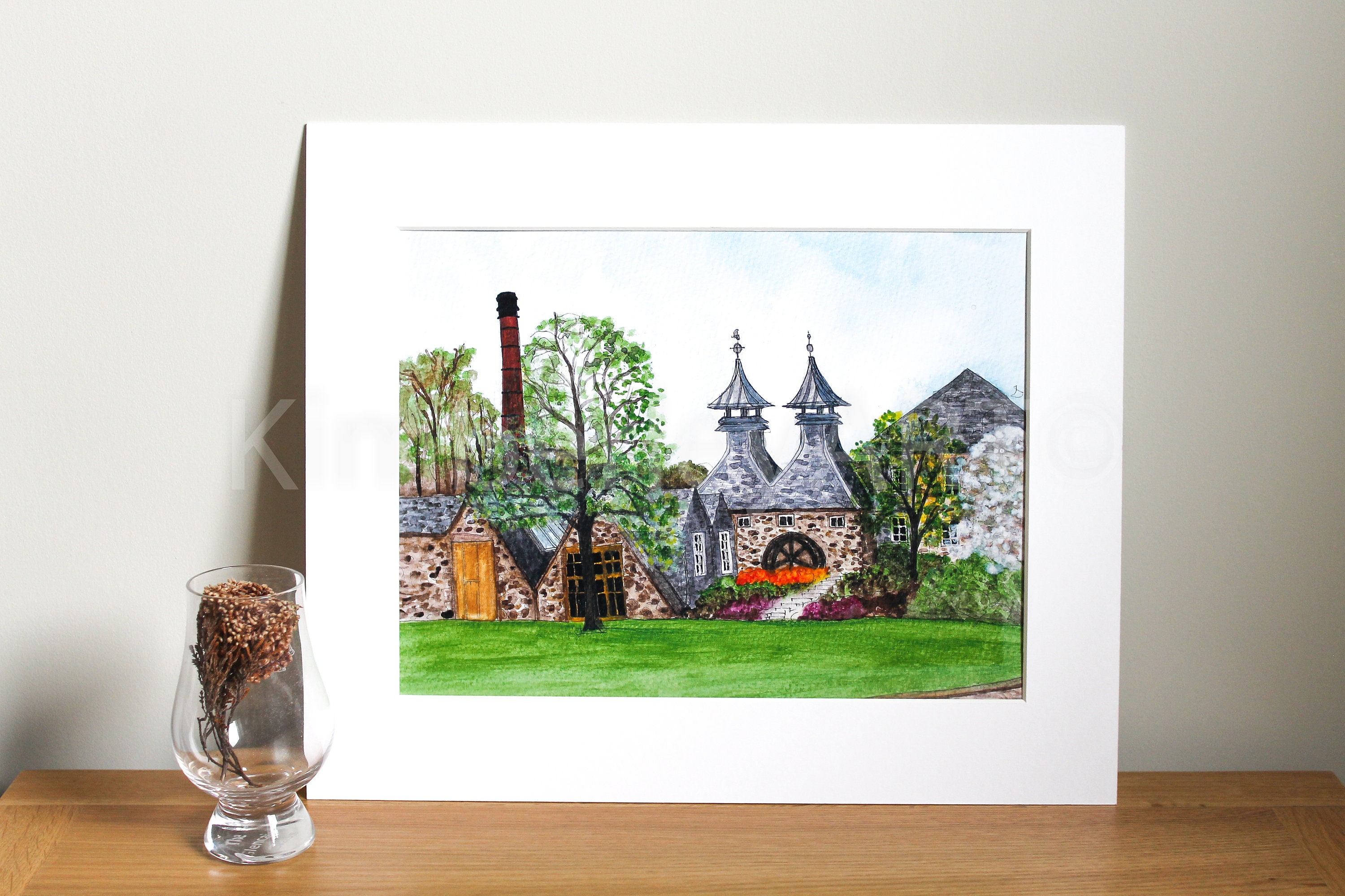 Strathisla Distillery Watercolour Print Scottish Distillery Artwork ...