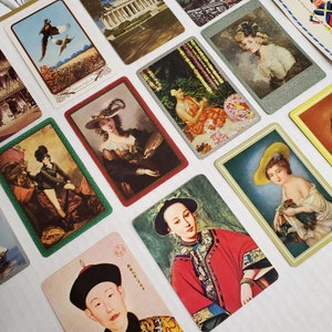 50 Card Lot, Vintage & Antique Playing Cards, Altered Art, Junk Journal ...