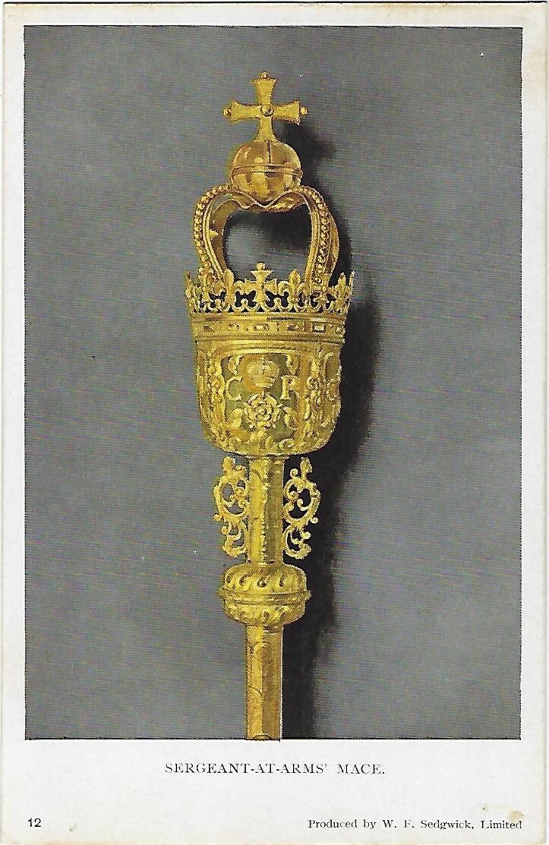 Vintage Postcard Sergeant at Arms Mace Monarchy W.F. - Etsy