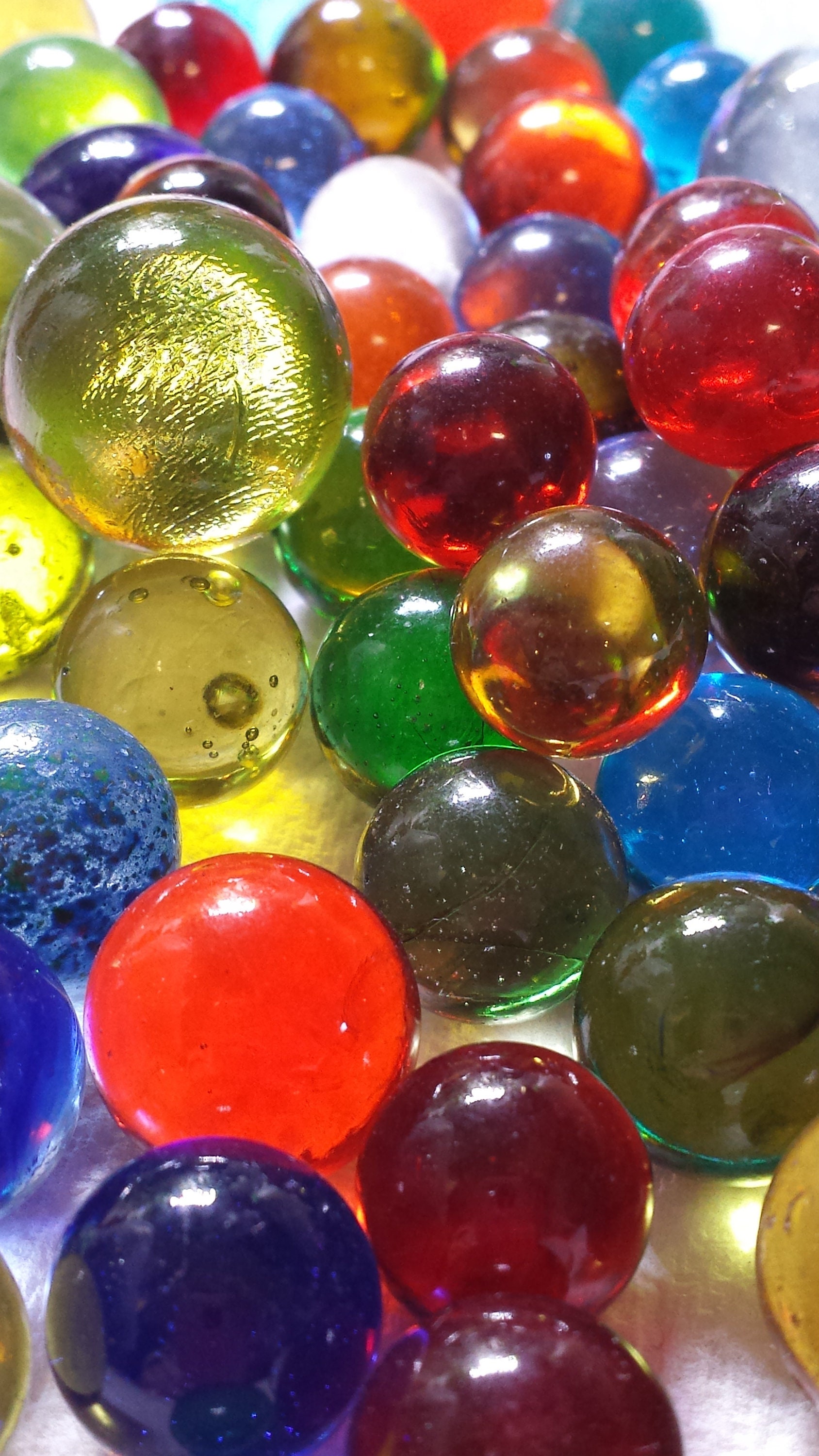 30 Solid Color Glass Marbles Peeries Transparent Marbles | Etsy