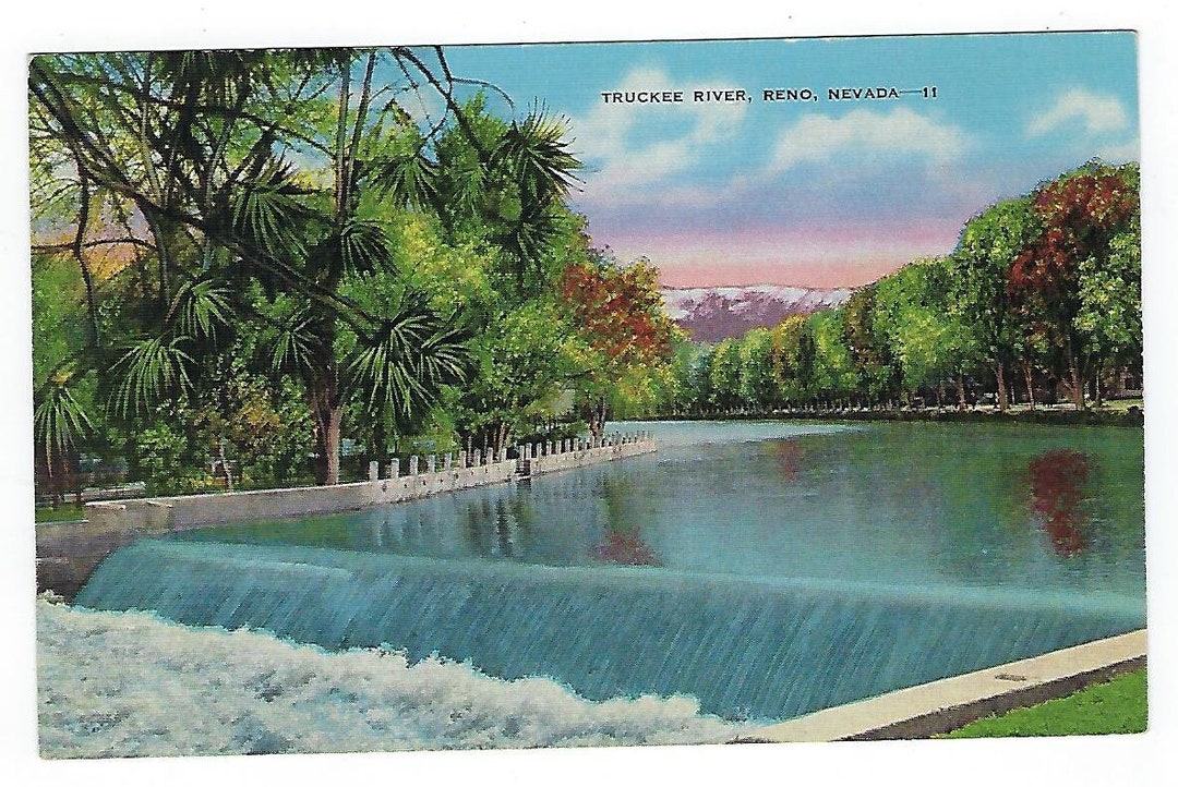 Truckee River Reno Nevada Vintage Linen Postcard Unused - Etsy