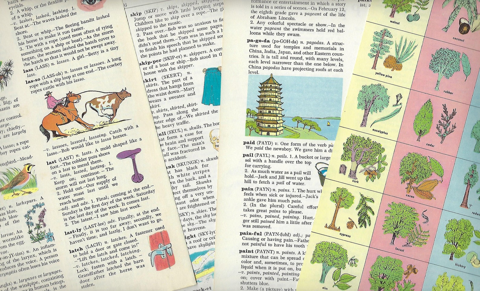 20 Pages from The Golden Book Illustrated Dictionary Random | Etsy