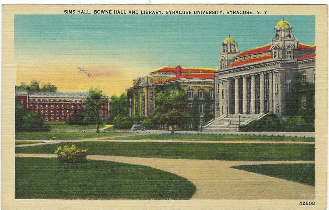 Sims Hall, Bowne Hall, & Library, Syracuse University, New York ...