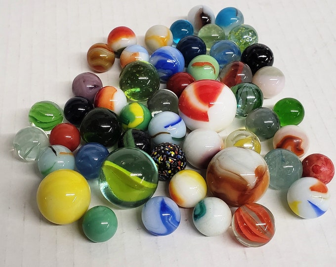 Lot of 50 Vintage Mix Marbles, Glass Marbles, Decorative Marbles, Toys ...