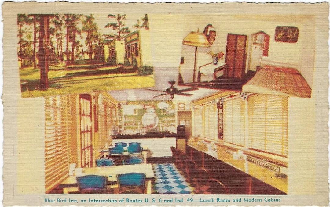 Blue Bird Inn Lunch Room and Modern Cabins Indiana Vintage - Etsy