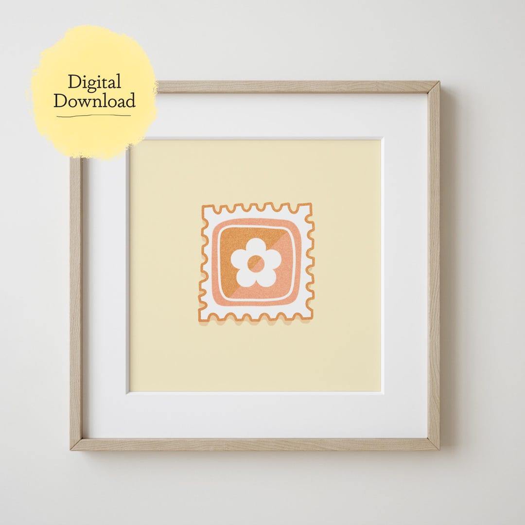 Pastel Flower Stamp Digital Print (digital Download) - Etsy