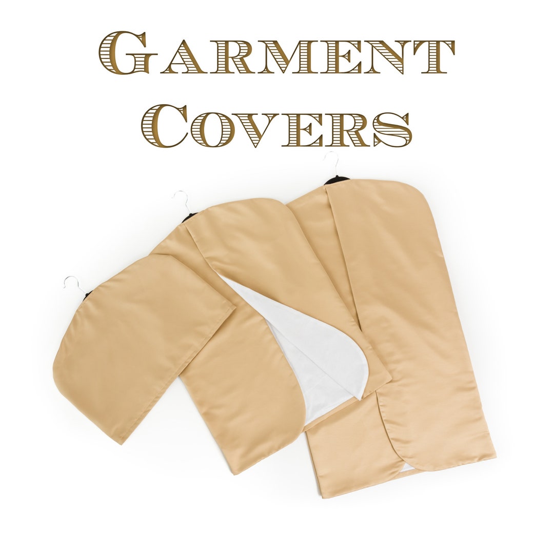 Satin Garment Covers, Closet Clothing Storage, 3 Set Sizes, 9 Colors ...