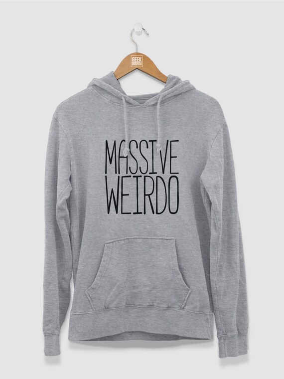 Massive Weirdo hoodie jumper // hipster hooded sweatshirts / | Etsy