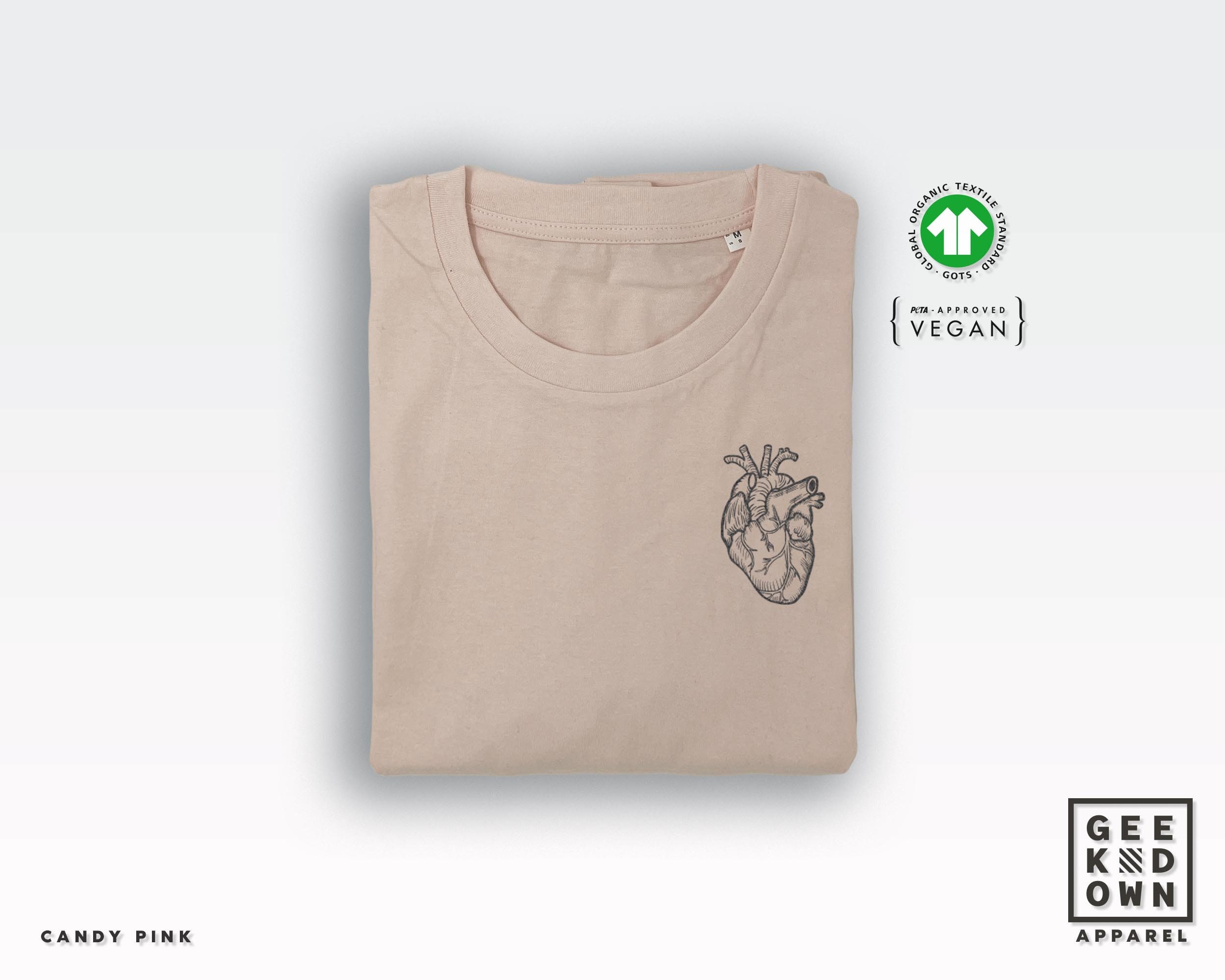 Anatomical Heart T-shirt Tee Cute Pocket Top Men's - Etsy UK