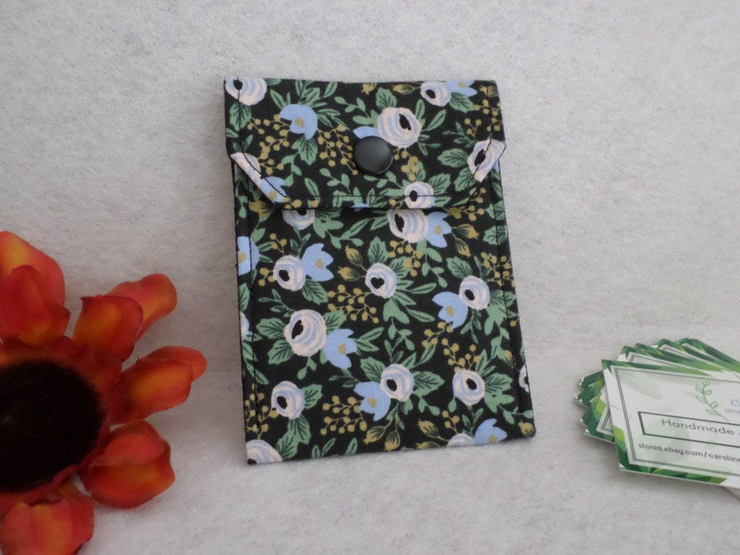White Blue Floral Birth Control Case Business Card Holder Ready to Ship ...