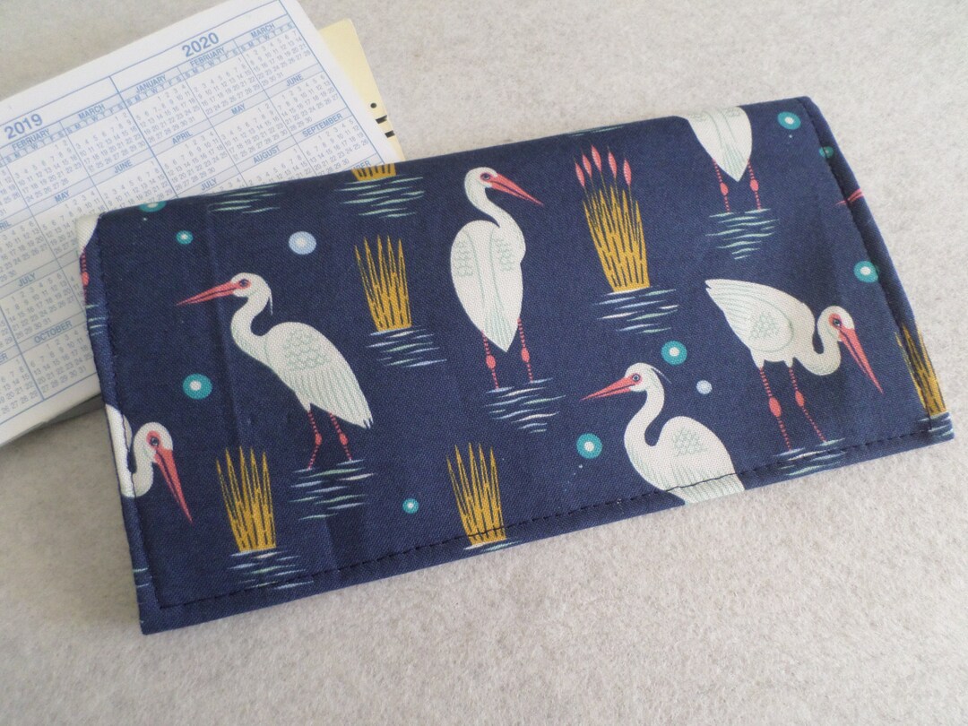 Herons Egrets Fabric Checkbook Cover Handmade Ready to Ship FREE ...