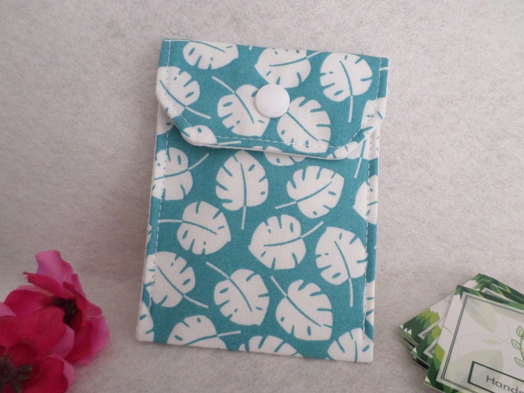 Monstera Leaf Fabric Pouch: Birth Control / Business Card Holder - Etsy