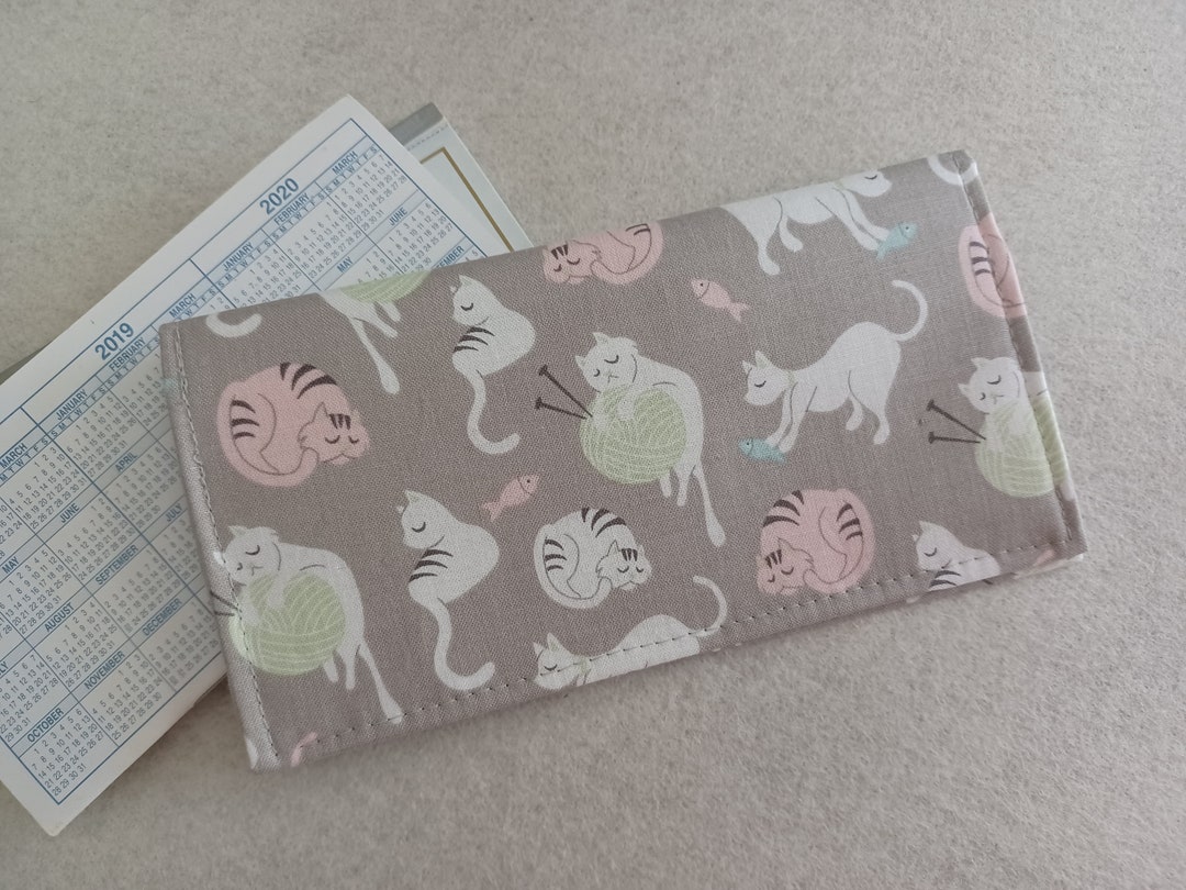Cats Fabric Checkbook Cover, Handmade - Etsy