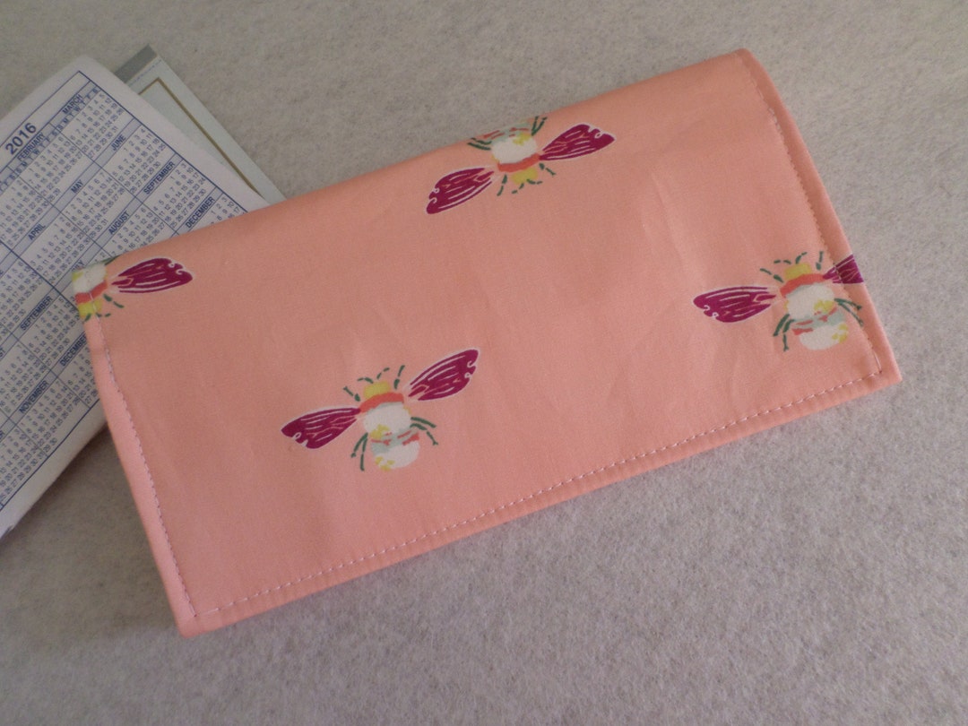 Bees Fabric Checkbook Cover Handmade Ready to Ship FREE Standard US ...