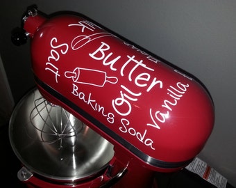 KITCHENAID DECAL PERSONALIZED Stand Mixer Artisan Professional | Etsy