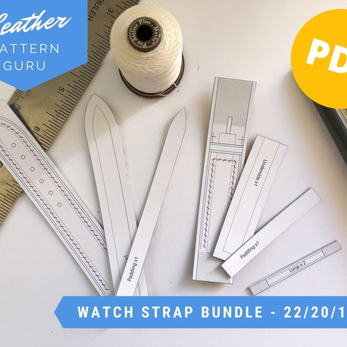 PDF Pattern Leather Watch Strap 15-22mm - Etsy
