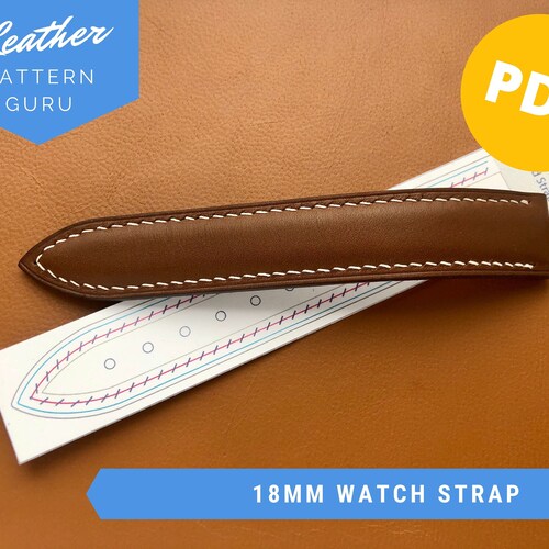 PDF Pattern Leather Watch Strap 15-22mm - Etsy