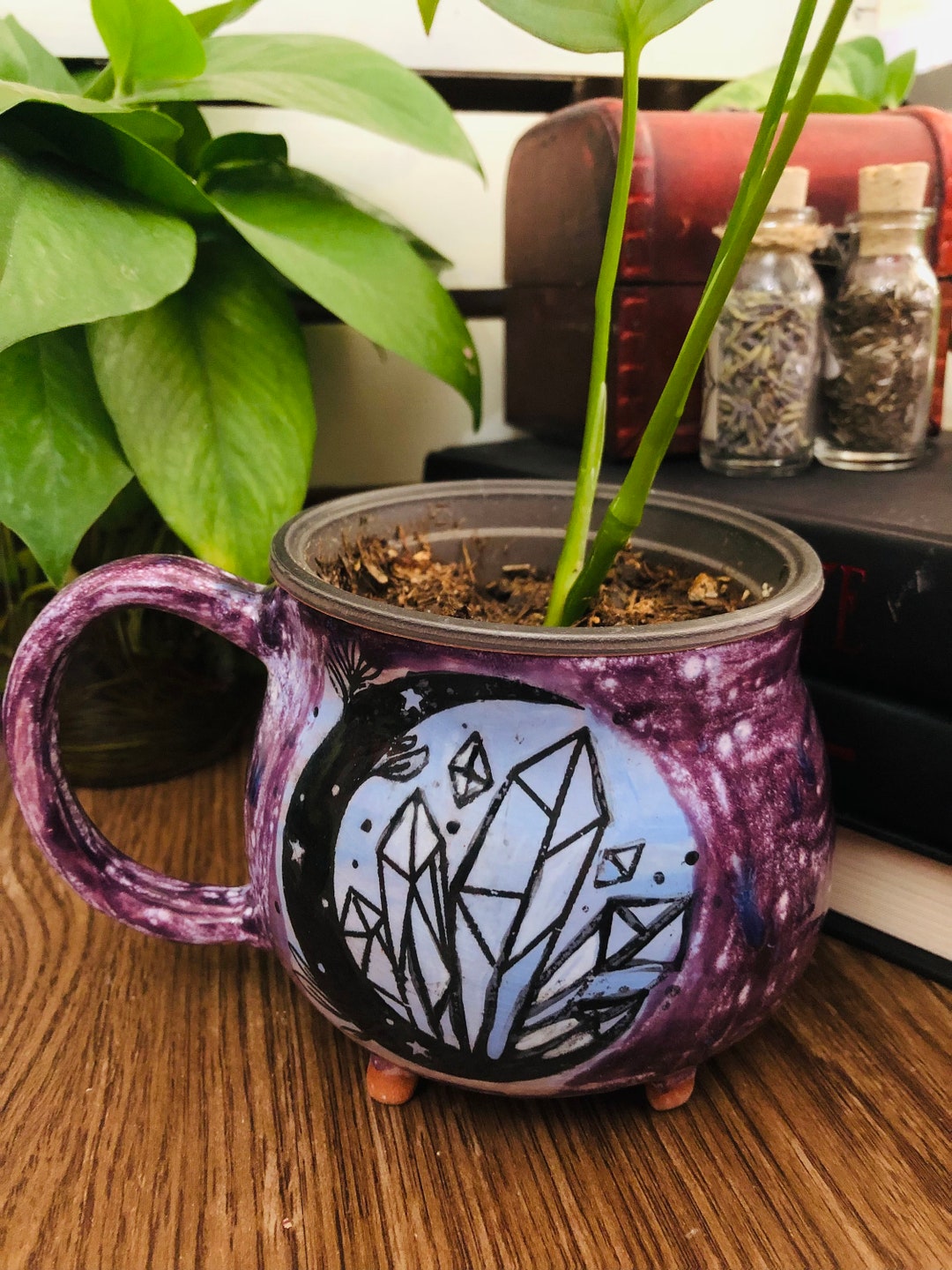 Cauldron Ceramic Planter by Cute and Clay - Etsy