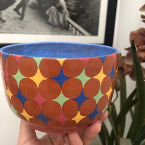 Star Pattern Ceramic Bowl by Cute and Clay - Etsy