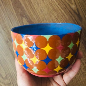 Star Pattern Ceramic Bowl by Cute and Clay - Etsy