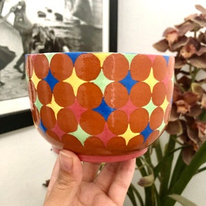 Star Pattern Ceramic Bowl by Cute and Clay - Etsy