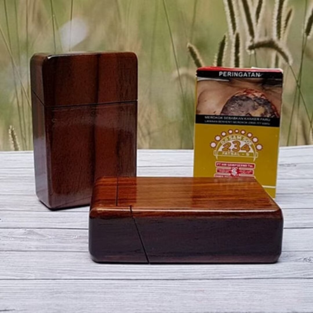 Pair Indonesian Kretek Wooden Cigarette Box / Wooden Cigarette Case - Etsy