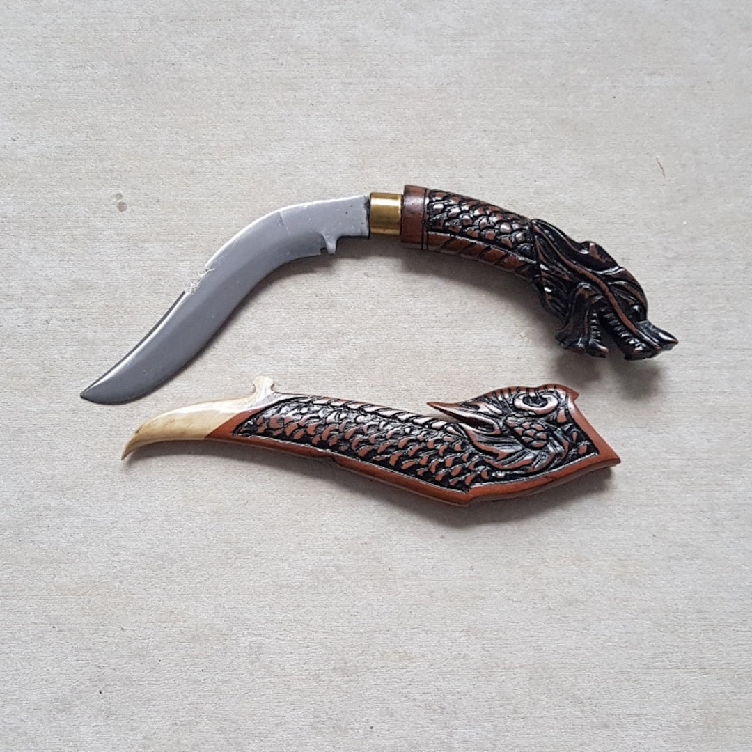 Ethnic Karambit Traditional Knife Minangkabau Sumatera Handmade Dragon ...
