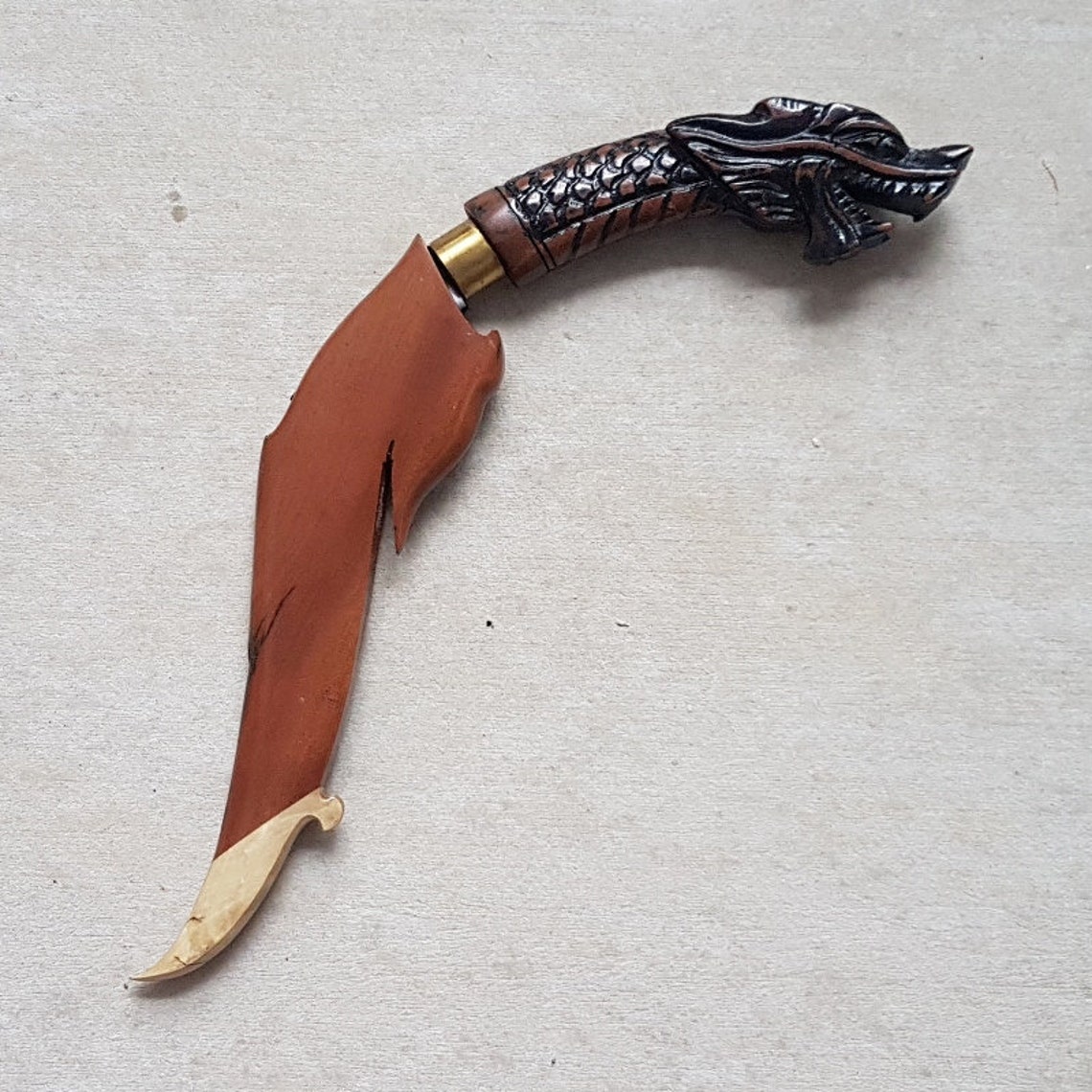 Ethnic Karambit Traditional Knife Minangkabau Sumatera Handmade Dragon ...